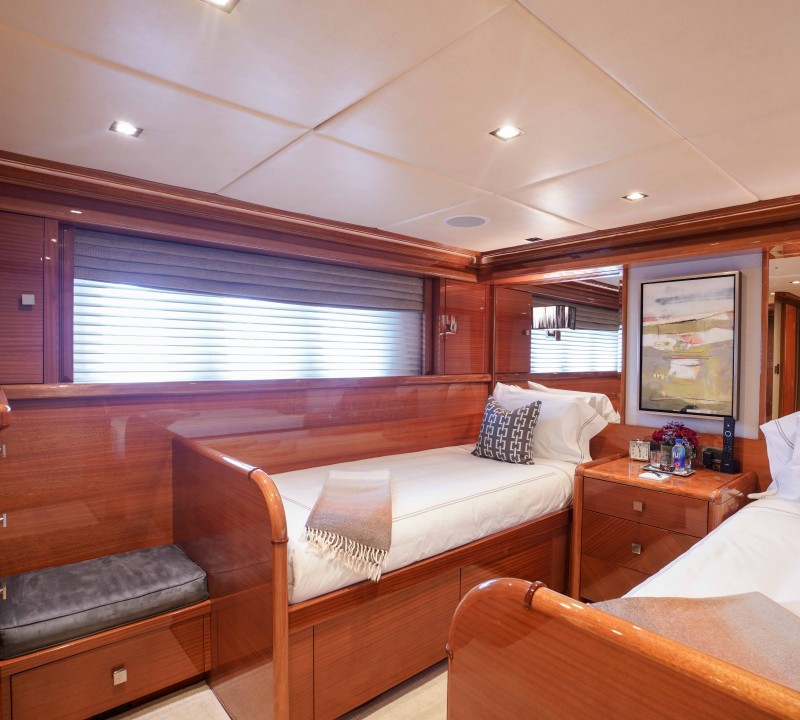 Beautifully refitted 1999 Trinity Superyacht THEMIS leaving Fort ...